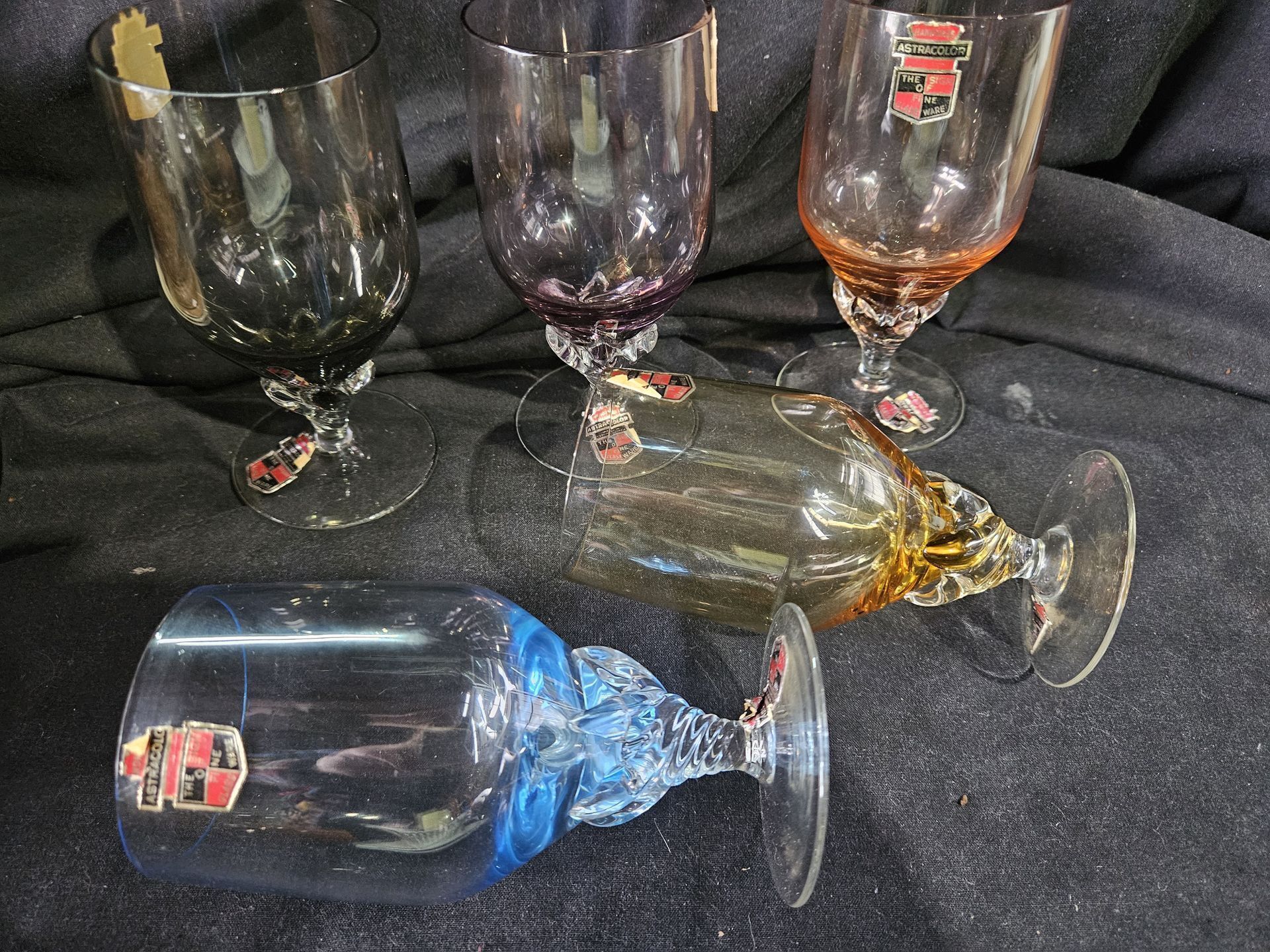 Lot 377 – 5 X Art Deco ASTRACOLOUR Bohemia Crystal Glassware – EMPORIUM ...